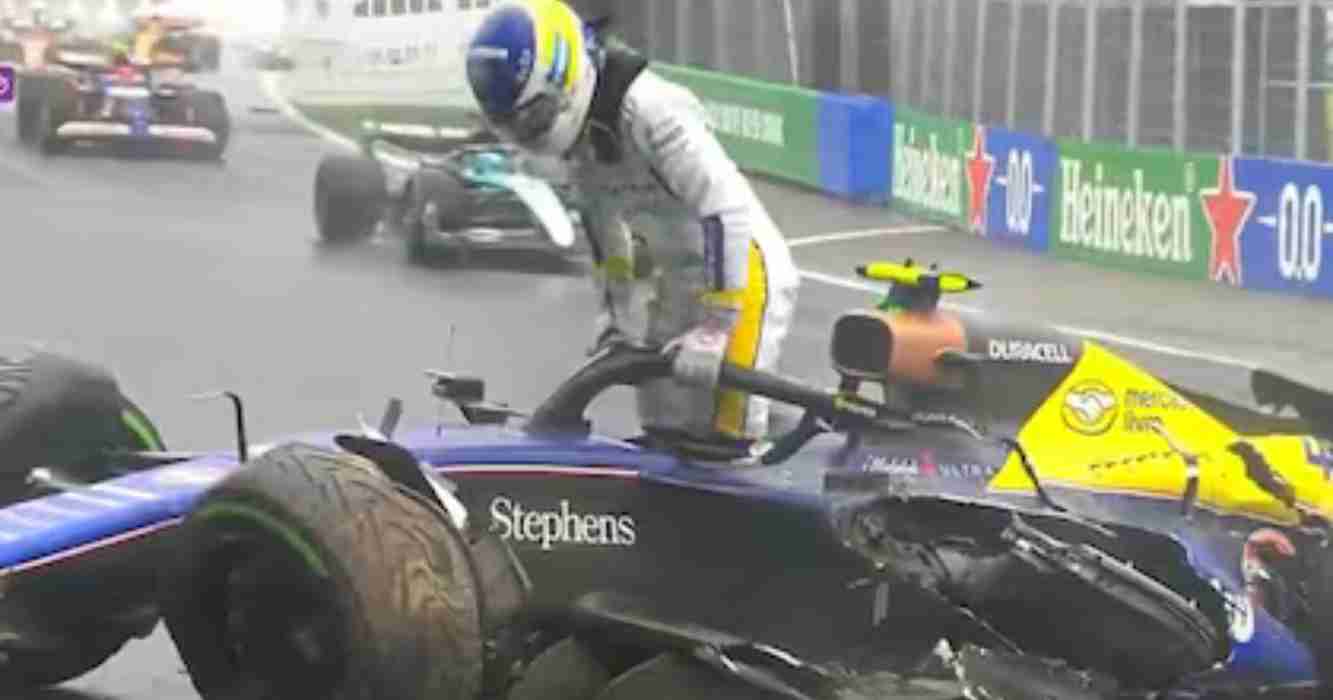 El duro accidente de Franco Colapinto que lo dejó fuera del GP de Brasil bajo la lluvia ...